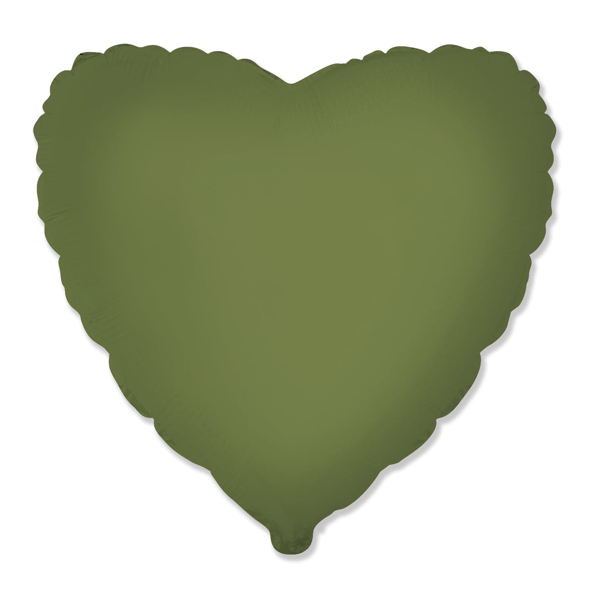 18" Heart Matte Olive Green Solid Color Foil Balloon Brand Flexmetal – Bargain Balloons USA