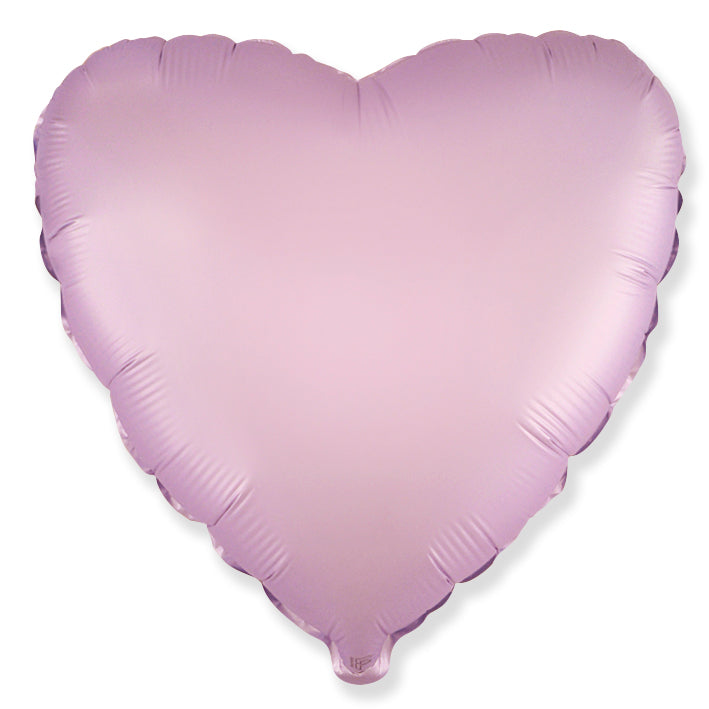 18" Satin Pastel Lilac Heart Solid Color Foil Balloons Brand Flexmetal – Bargain Balloons USA
