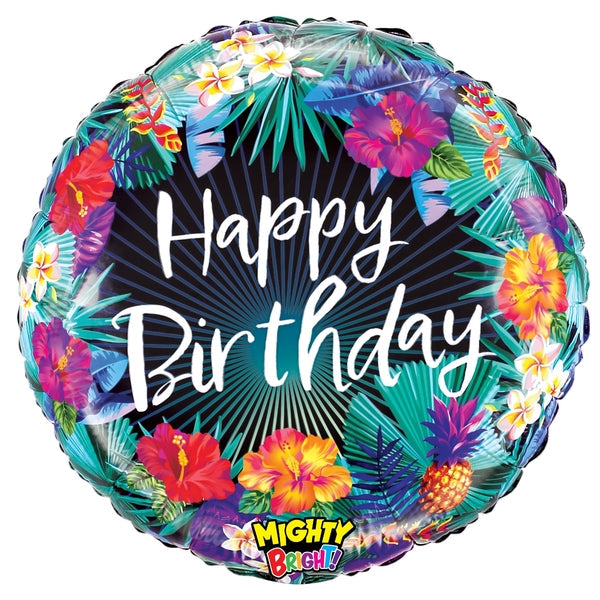 21" Mighty Tropical Flower Birthday Foil Balloon – Bargain Balloons USA