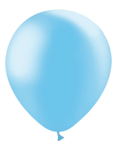 Balloonia Latex Balloons Pearl/Metallic Sky Blue – Bargain Balloons USA