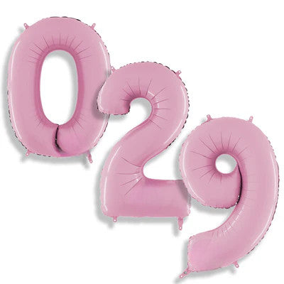 40" Europe Brand Baby Pink Number Balloons – Bargain Balloons USA