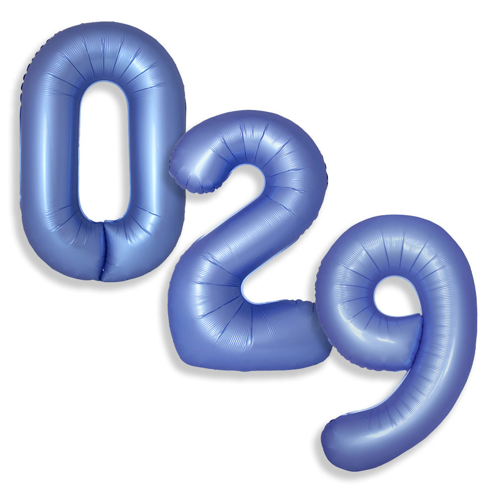 32" Flexmetal Brand Satin Blue Reflex Slim Number Balloons – Bargain ...