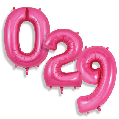 34" Oaktree Brand Pink Numbers Balloons – Bargain Balloons USA