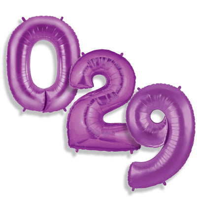 40" Betallic Brand Purple Number Balloons – Bargain Balloons USA