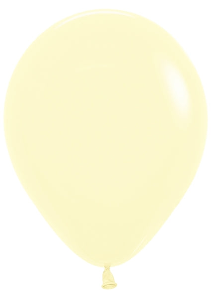 Sempertex Betallic Pastel Matte Yellow Latex Balloons– Bargain Balloons USA