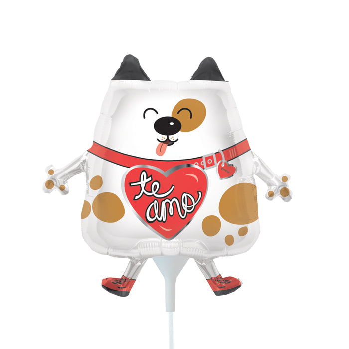 14" Airfill Only (Sticks Sold Separately) Foil Balloon Te Amo Dog (Spa ...