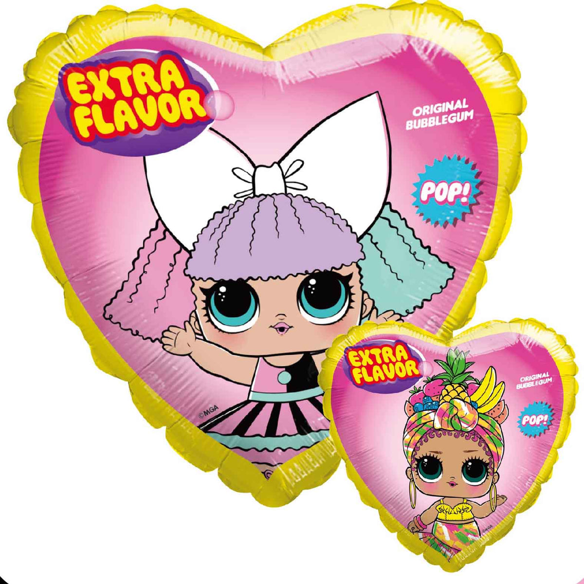 18" LOL Bubble Gum Heart Foil Balloon - Party Decoration – Bargain ...