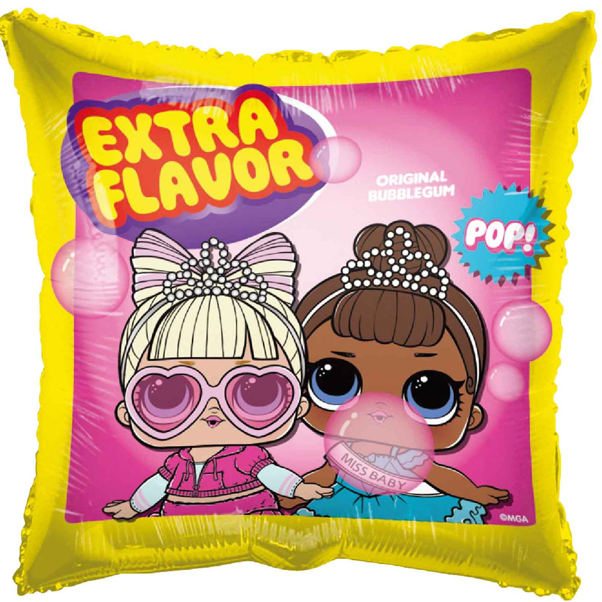 18" LOL Bubble Gum Square Foil Balloon for Parties– Bargain Balloons USA