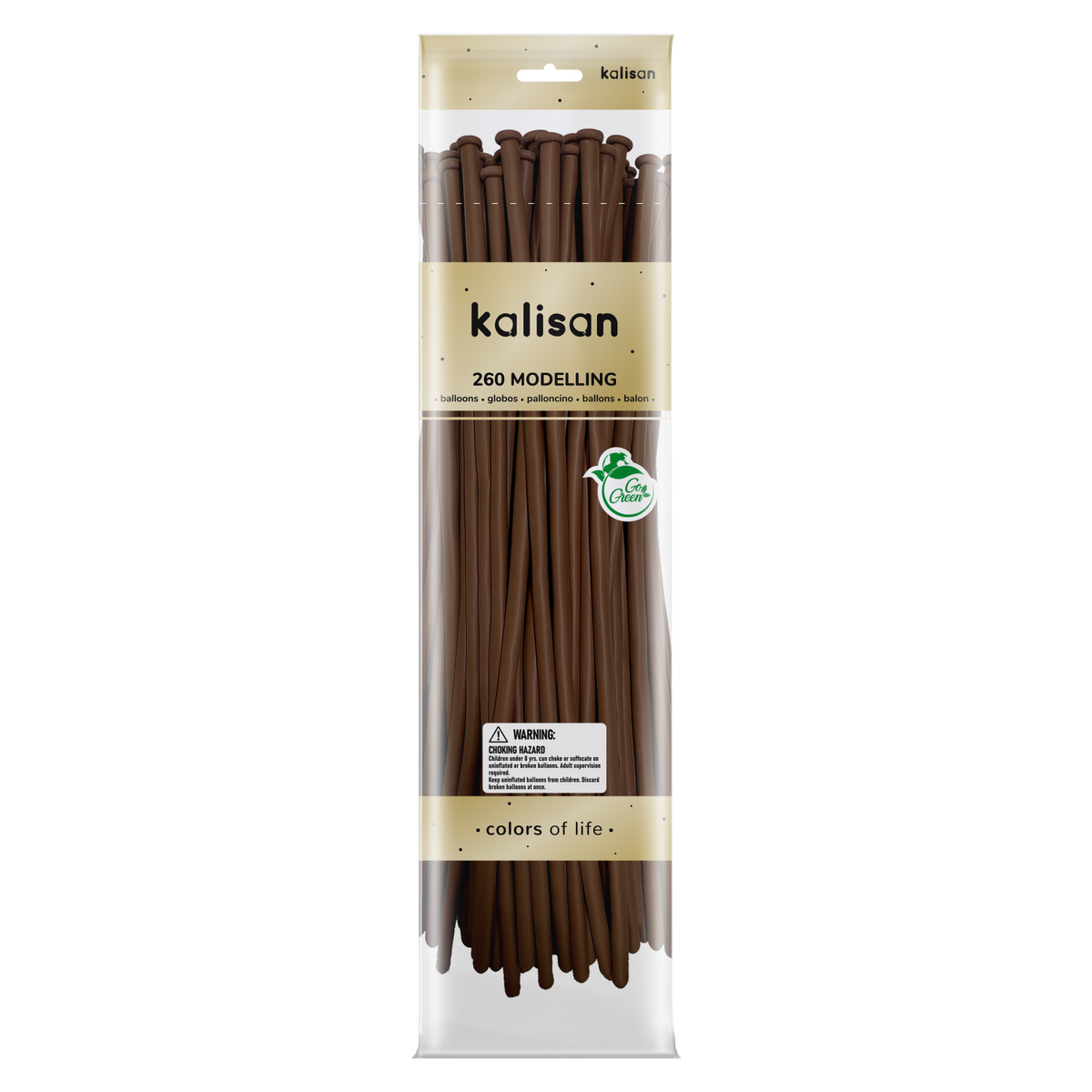 260K Nozzle Up Kalisan Twisting Latex Balloons Standard Caramel Brown ...