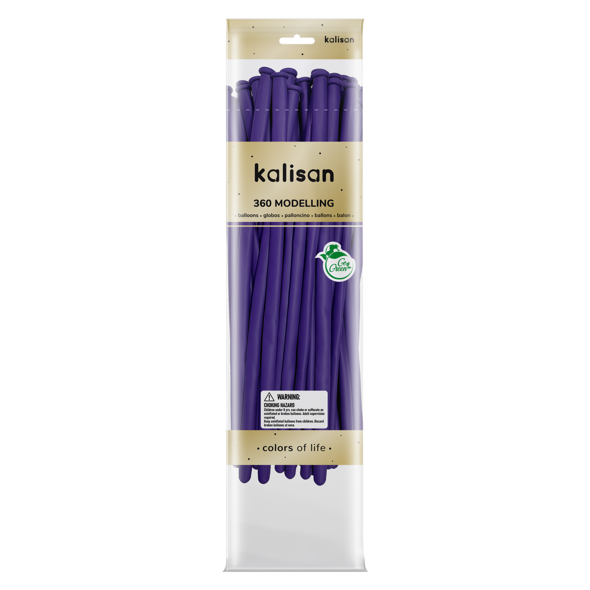 360K Nozzle Up Kalisan Twisting Latex Balloons Standard Violet (50 Per ...