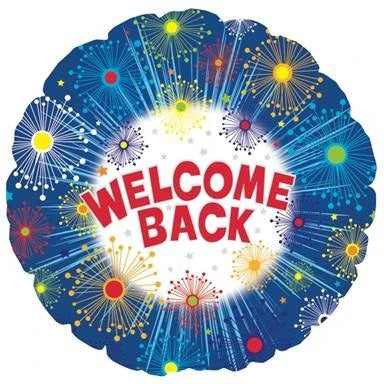 18" Welcome Back Fireworks Foil Balloon – Bargain Balloons USA