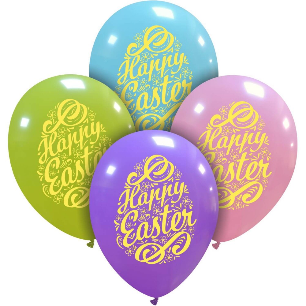 12" Cattex Brand Printed Latex Balloons (25 Per Bag) Easter Egg Sky Bl ...