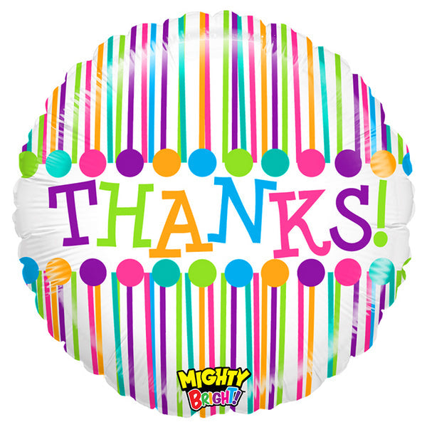 21" Mighty Bright Balloon Packaged Mighty Thanks – Bargain Balloons USA