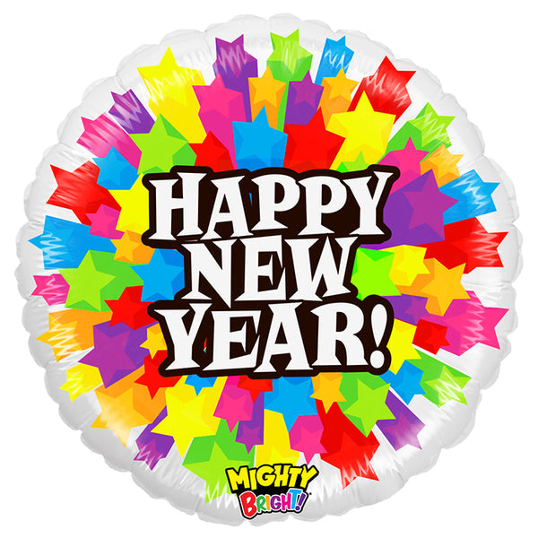 21" Mighty Bright Starburst New Year Balloon - Festive Decor– Bargain ...