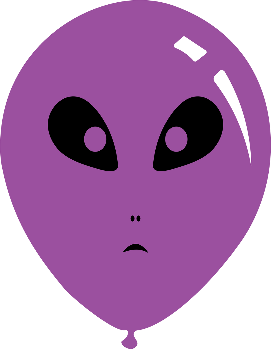 12" Alien Printed Single Sided Latex Balloon (25 Per Bag) Decomex Lave ...
