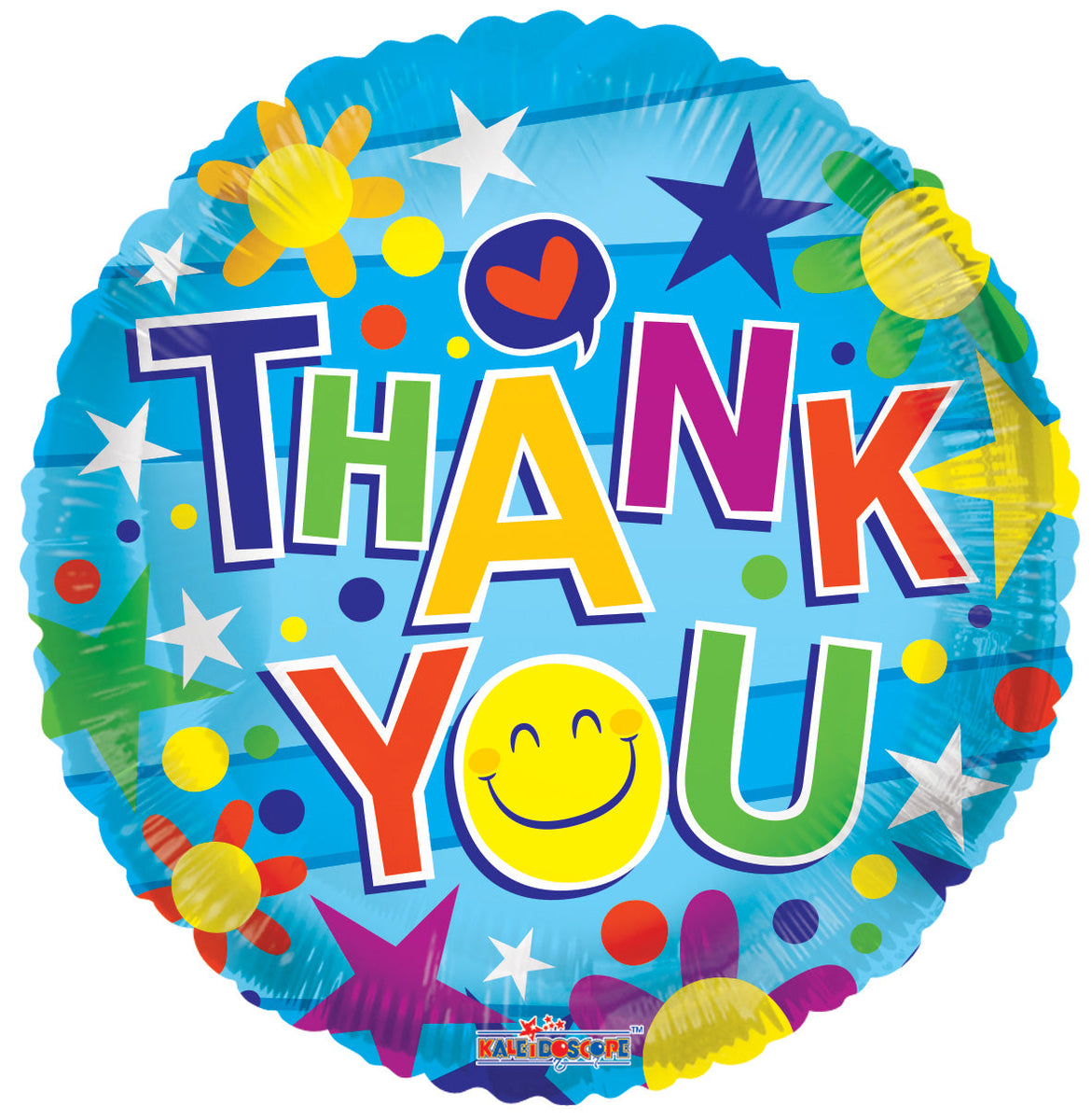 18" Thank You Smiley Face Balloon - Colorful Gratitude– Bargain ...