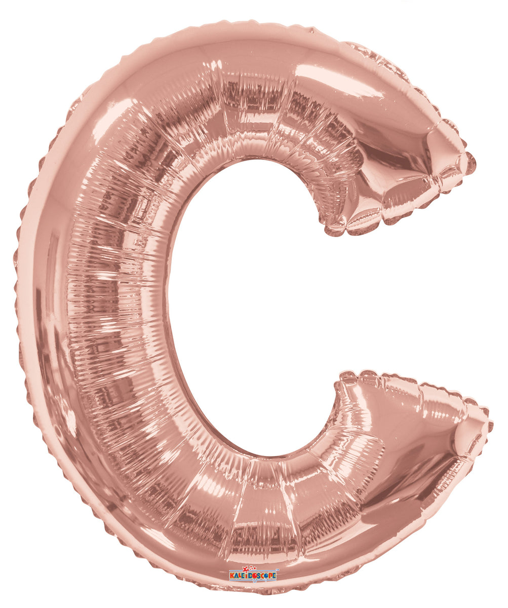 34" Letter C Rose Gold Shape Balloon – Bargain Balloons USA