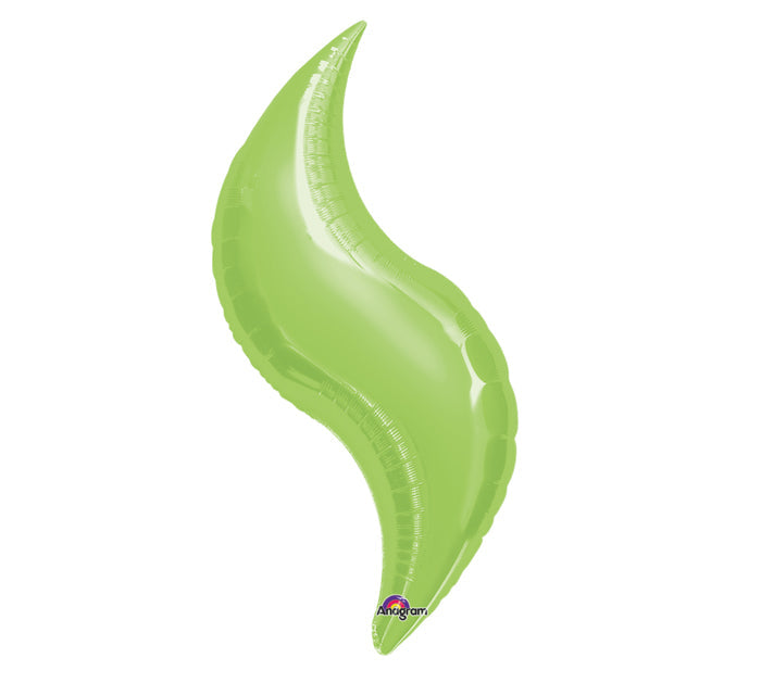 28" Mini Lime Curve Balloon - Airfill Only, Durable Foil– Bargain ...