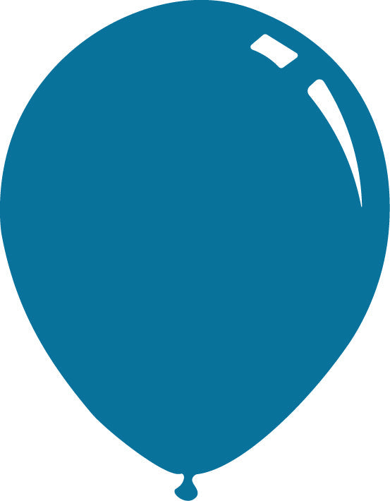 12" Standard Ocean Blue (Caribbean Blue) Decomex Latex Balloons (100 P ...