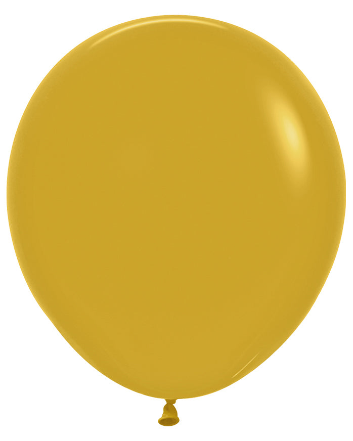 18" Sempertex/Betallatex Latex Balloons (25 Per Bag) Deluxe Mustard ...