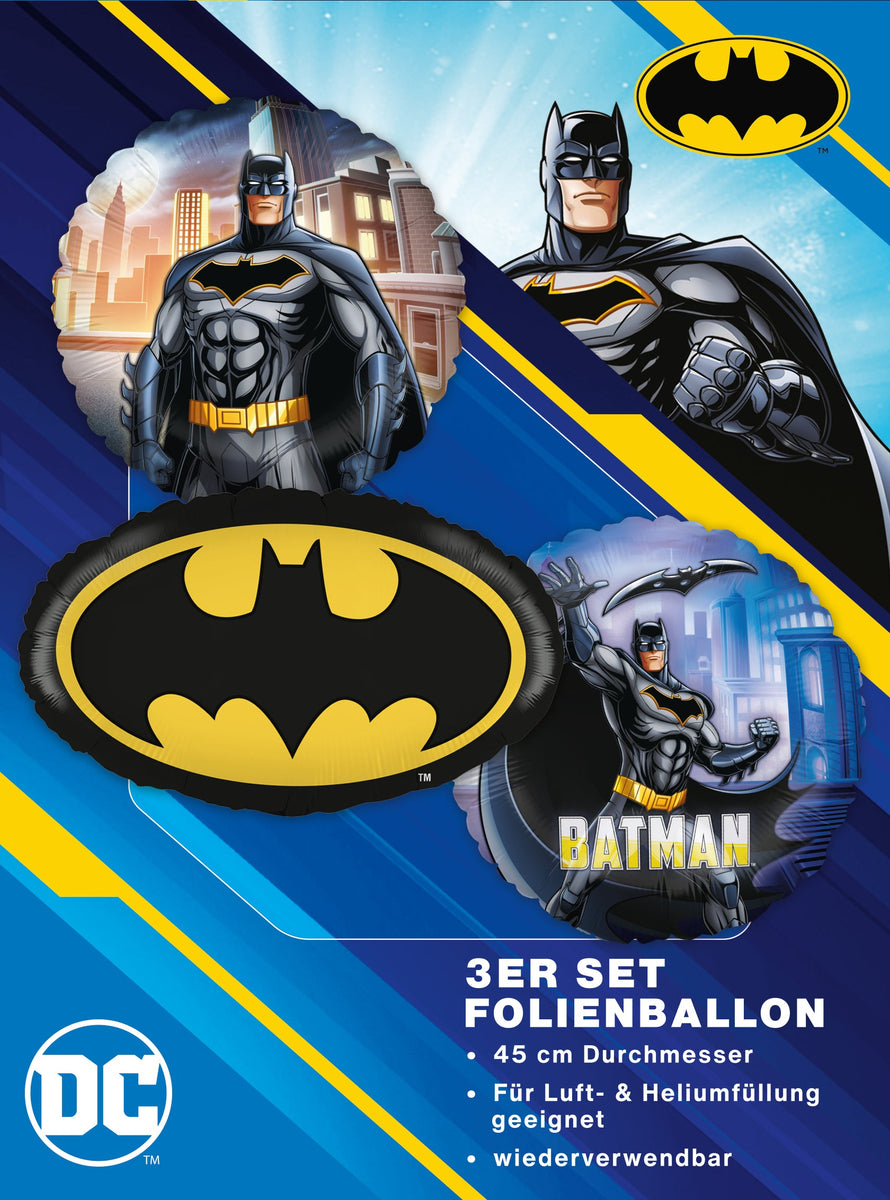 18" Foil Balloon Batman 3 Pack - Party Decorations – Bargain Balloons USA