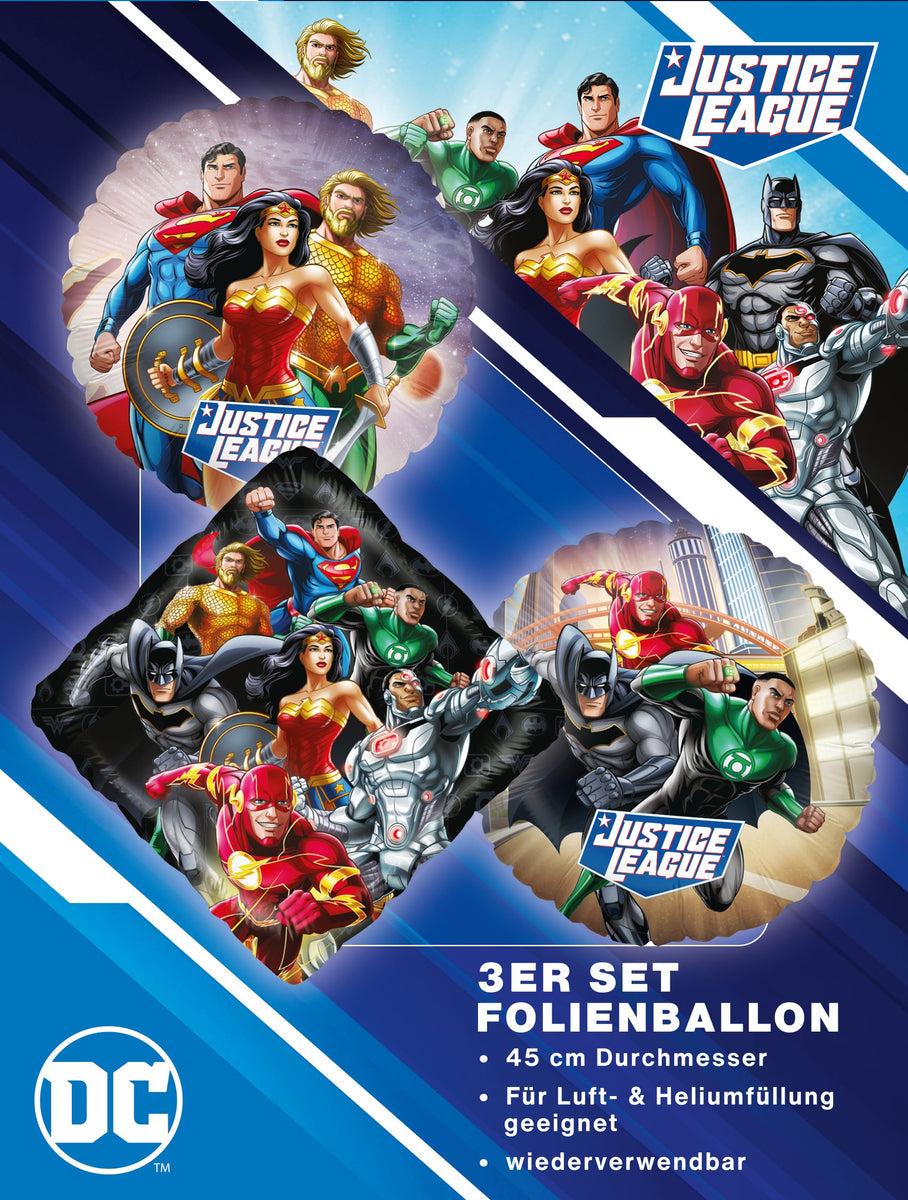 18" Justice League Foil Balloons (3 Pack) – Bargain Balloons USA