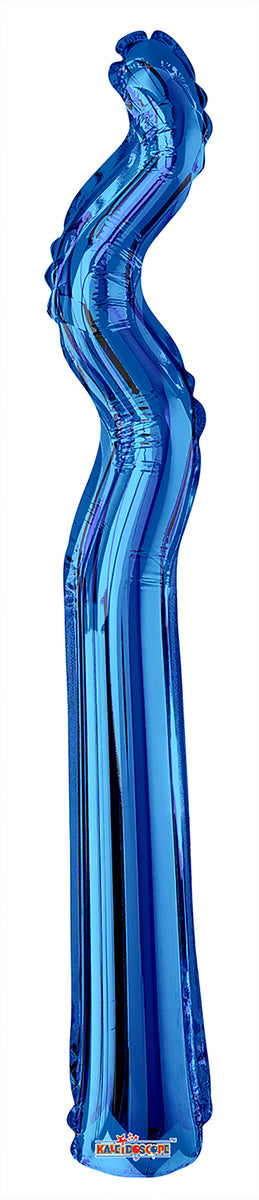 14" Kurly Zig Zag Royal Blue Balloon - Airfill Only– Bargain Balloons USA