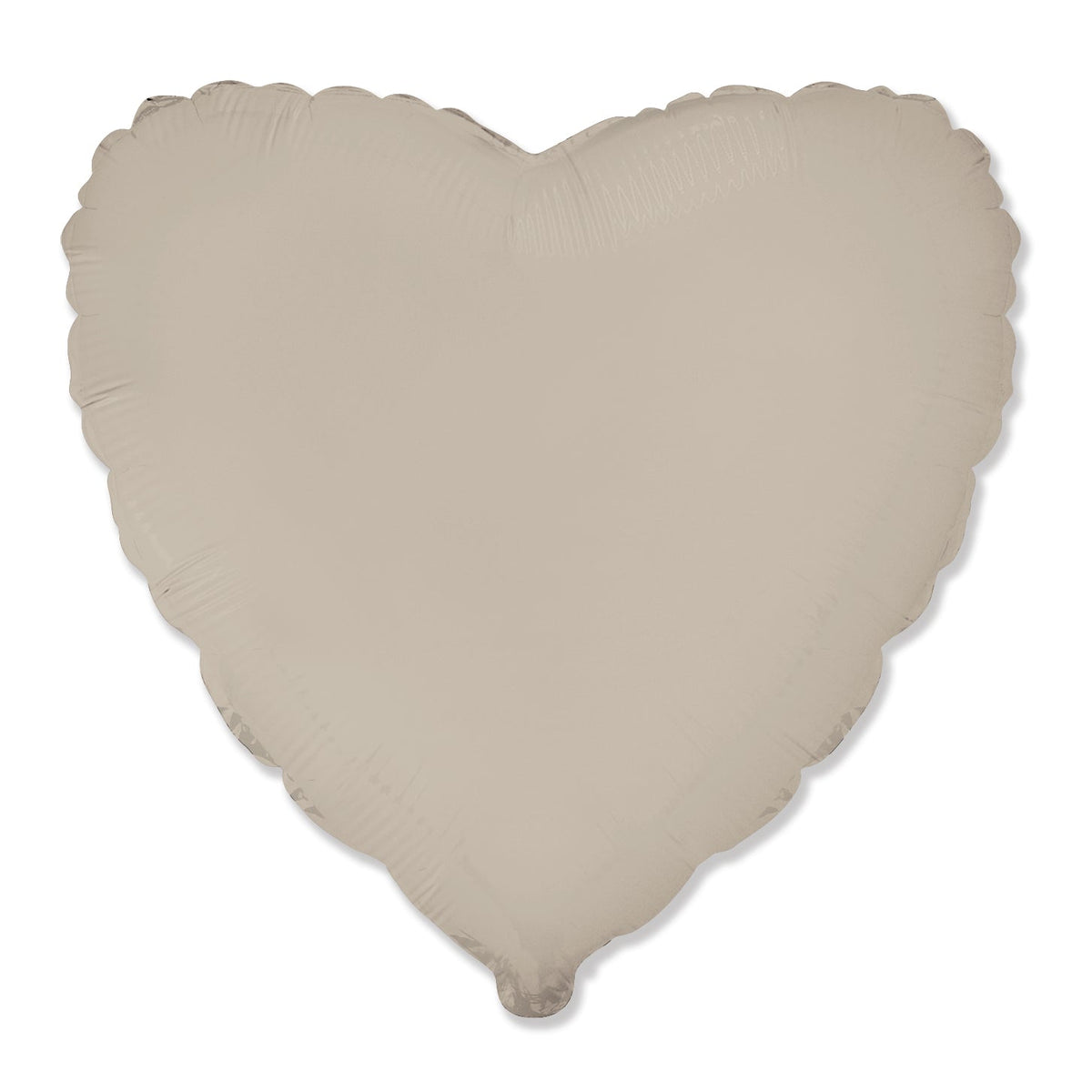 18" Heart Matte Creamy Latte Solid Color Foil Balloon Brand Flexmetal ...