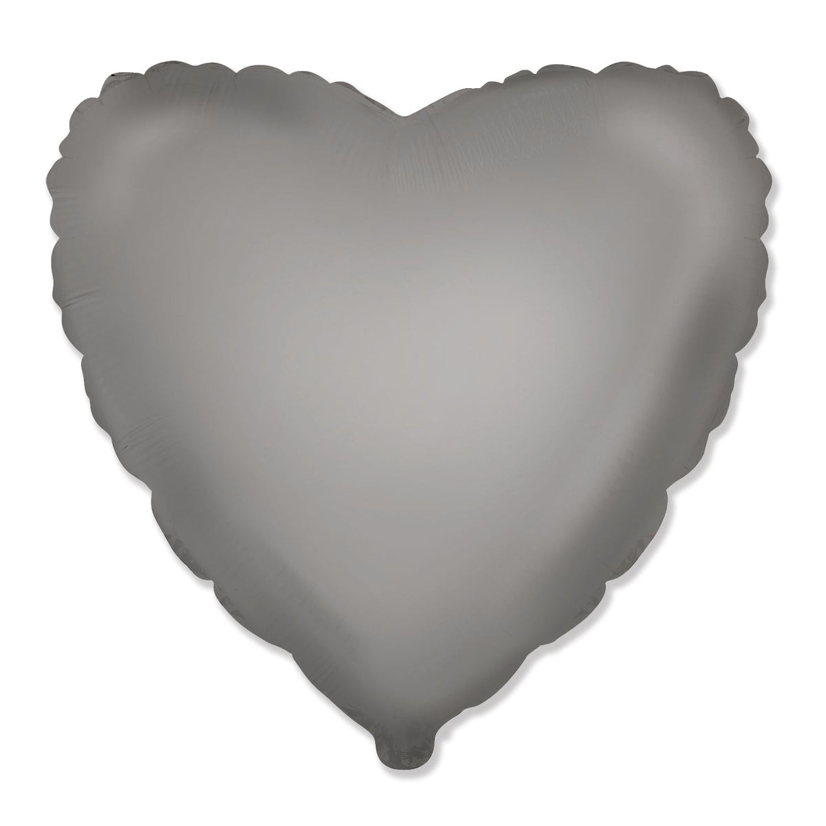 18" Heart Matte Moonlight Silver Solid Color Foil Balloon Brand Flexme ...