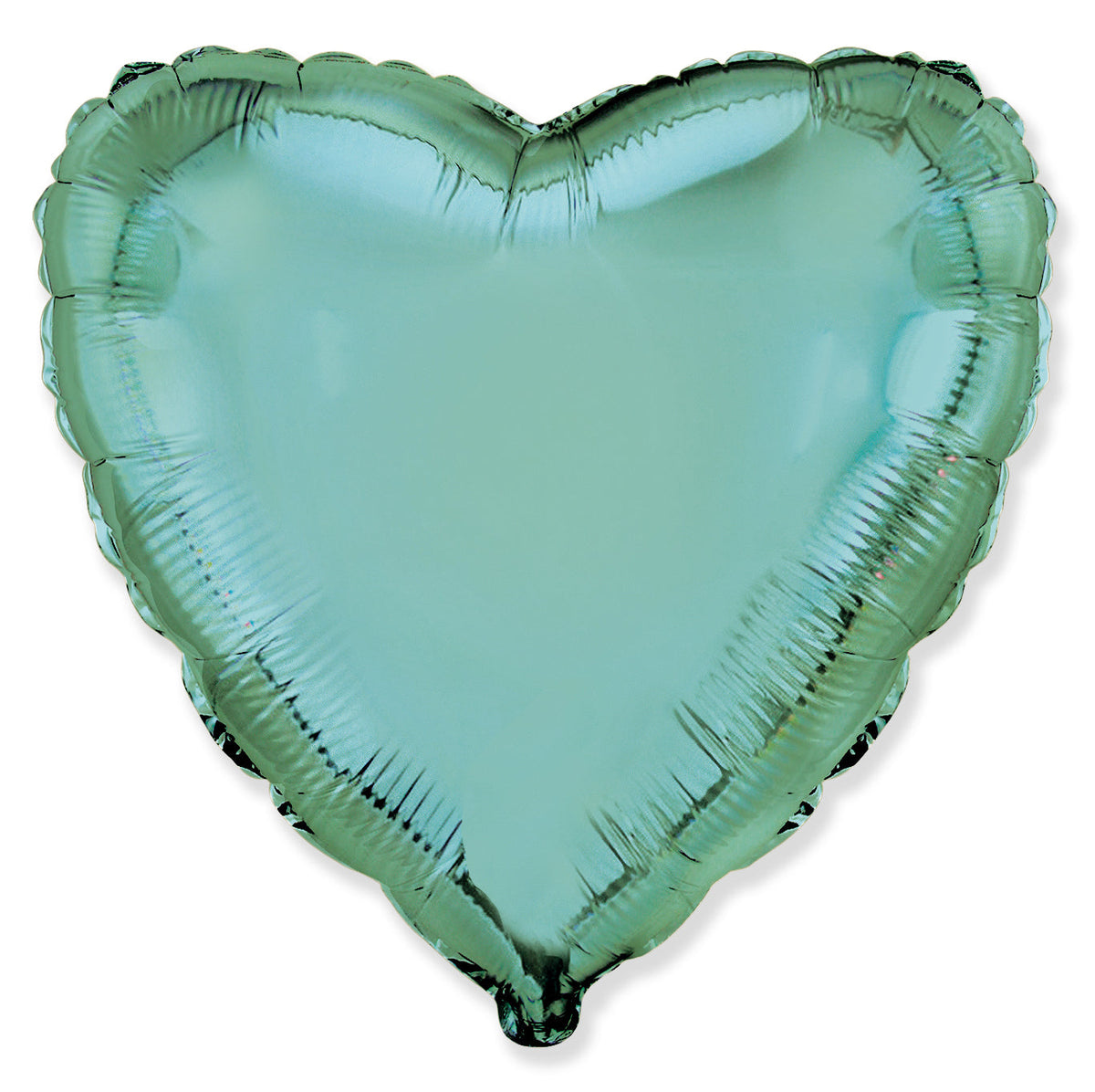 18" Turquoise Heart Solid Color Foil Balloons Brand Flexmetal – Bargain ...