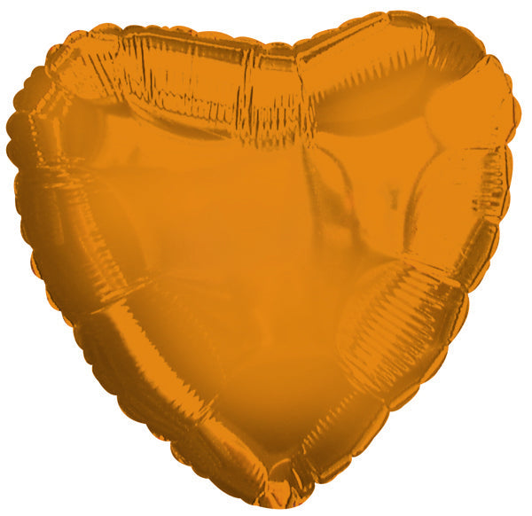 18" CTI Brand Orange Heart Foil Balloon – Bargain Balloons USA