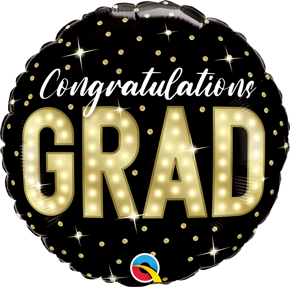 18" Round Grad Marquee Lights Foil Balloon – Bargain Balloons USA