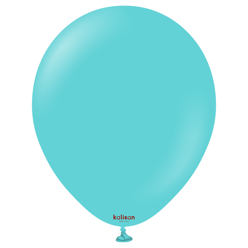 12" Kalisan Latex Balloons Standard Aqua Blue (50 Per Bag)– Bargain ...