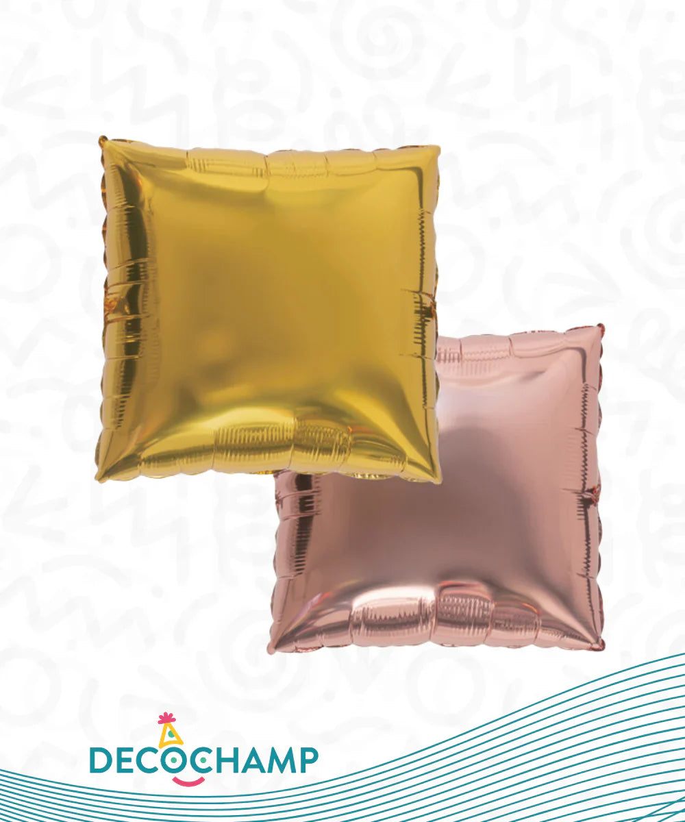 24" Decochamp Gold & Rose Gold Square Balloons - 2 Pack– Bargain ...