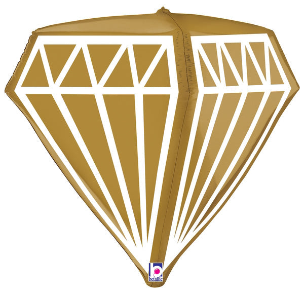 24" Multi-Sided Dimensionals Geo Gem Foil Balloon – Bargain Balloons USA
