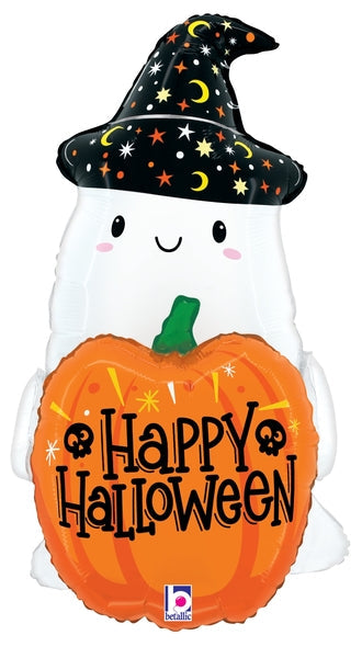 27" Foil Balloon Shape Halloween Pumpkin Ghost – Bargain Balloons USA
