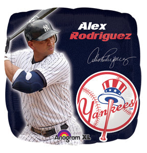 18" NY Yankees Alex Rodriguez Mylar Balloon - MLB Licensed– Bargain ...