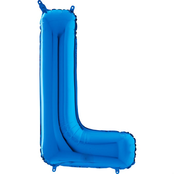26" Midsize Letter Shape L Blue Foil Balloon – Bargain Balloons USA
