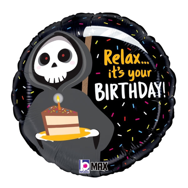18" Grim Reaper Birthday Foil Balloon - Fun Party Decor– Bargain ...