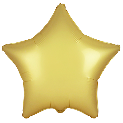 18" Satin Pastel Gold Star Solid Color Foil Balloons Brand Flexmetal ...