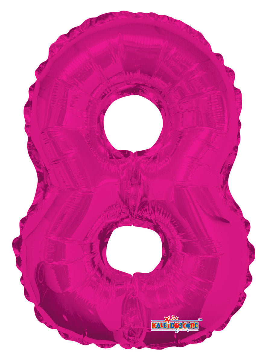 14" Magenta Number 8 Airfill Balloon - Perfect for Celebrations ...