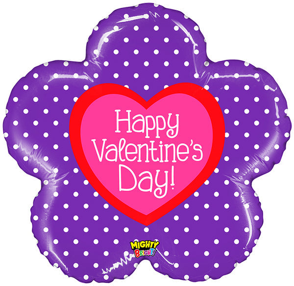 30" Mighty Bright Shape Mighty Valentine Flower Balloon – Bargain ...