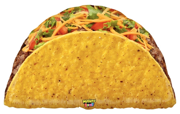 32" Mighty Bright Taco Foil Balloon - Fun Party Decoration– Bargain ...