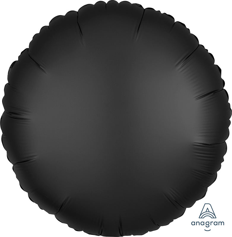 18" Satin Luxe Onyx Circle Foil Balloon - Elegant Decor – Bargain ...