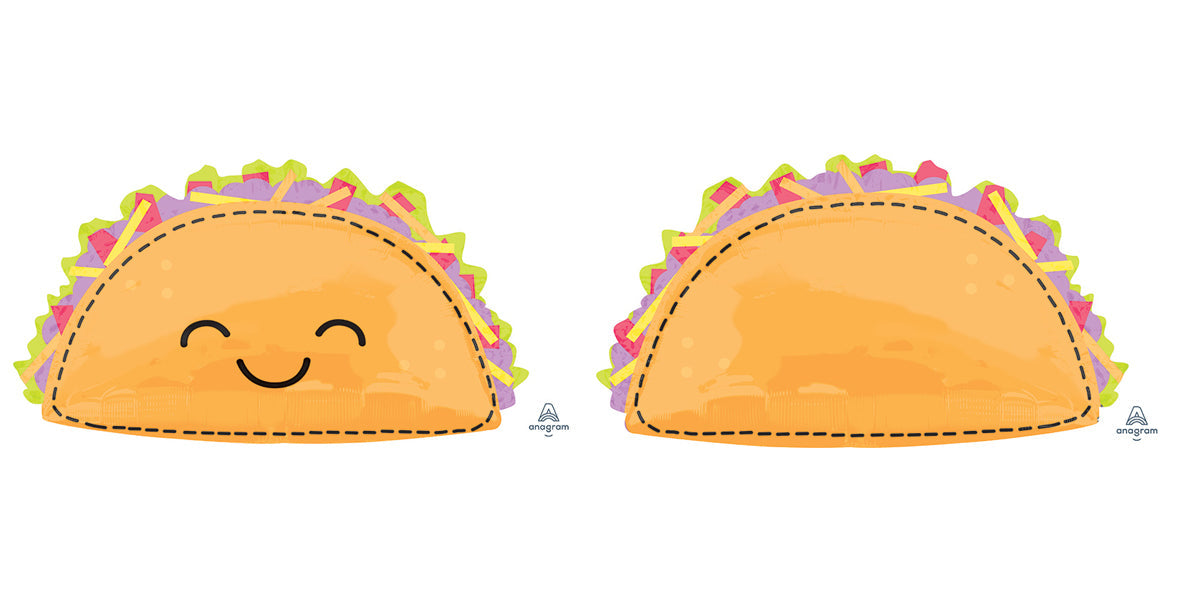 33" Jumbo Taco Fun Foil Balloon - Fiesta Party Decoration – Bargain ...