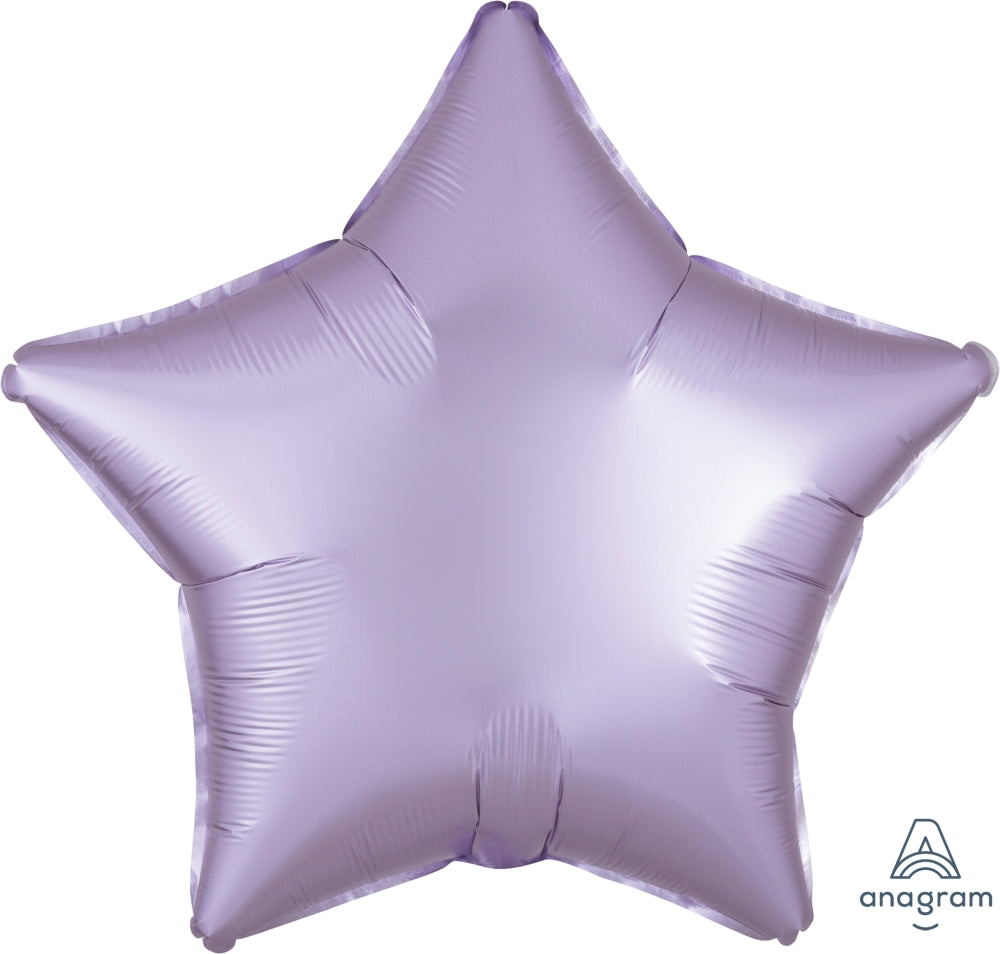 18" Satin Luxe Star Pastel Lilac Foil Balloon– Bargain Balloons USA
