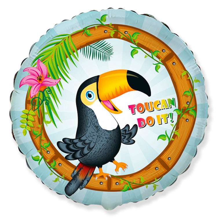 18" You Can Do It Toucan Foil Balloon - Motivational Party Decor ...