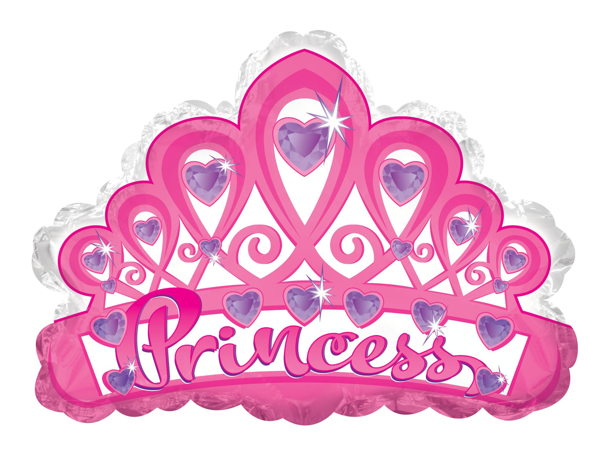 11" Princess Tiara Mini-Shape Foil Balloon - Airfill Only– Bargain ...