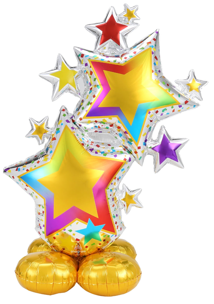 Airloonz Colorful Star Cluster Foil Balloon - Party Decoration– Bargain ...