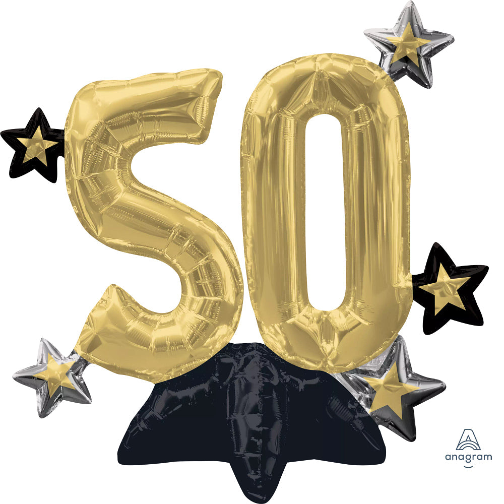 21" Multi-Balloon Celebrate 50 Foil Balloon– Bargain Balloons USA